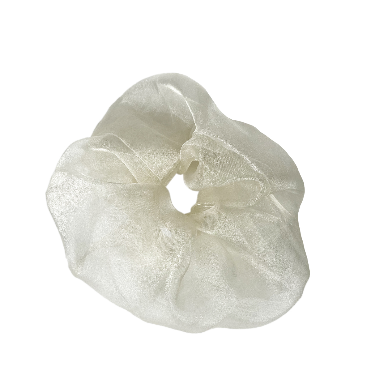 ORGANZA SCRUNCHIE CREAM WHITE — Frameda